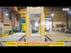 large heavy-duty hydraulic cold press with roller shaft for plywood clean board medical door panel