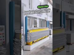Aluminum honeycomb panel glue spraying cold pressing production line