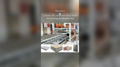 Ceramic tile foam composite board hot pressing production line