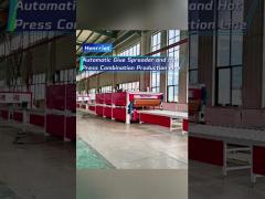 Honeycomb sandwich panel hot pressing automatic conveying production line