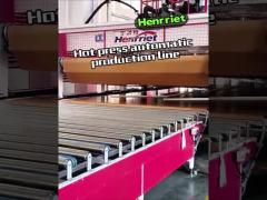 Honeycomb sandwich panel hot pressing automatic production line