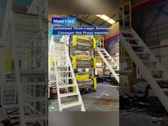 Three layer hot pressing automatic conveyor production line for sandwich composite panels