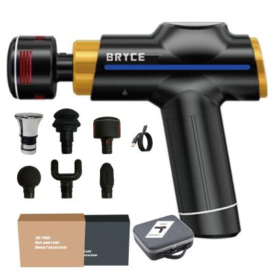 China Source Factory Custom Hot Cold Fascia Gun Brushless Motor 5-Speed Rechargeable Infrared Physiotherapy 10mm Amplitude 25KG Thrust for sale