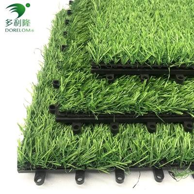 China Double PP NET PU Backing Artificial Turf Tile for Eco-Friendly and Durable Landscaping for sale
