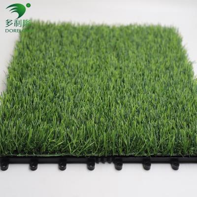 China Double PP NET PU Backing Artificial Turf Tile for Eco-Friendly and Durable Landscaping for sale