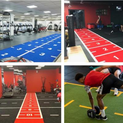 China Op maat gemaakte hoge dichtheid fitness gazon tapijtvloeren met SPU-coating en CE / ROHS Te koop