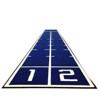 Cina Piana di ginnastica di erba artificiale verde pre-confezionata per palestra pista di corsa Power Sledding 15mm Altezza del palo in vendita