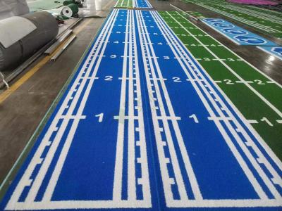 Cina Piana di ginnastica di erba artificiale verde pre-confezionata per palestra pista di corsa Power Sledding 15mm Altezza del palo in vendita