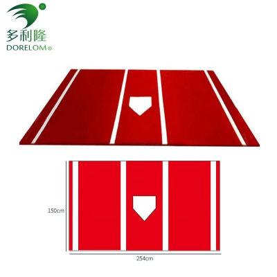 China Baseball synthetisch gras rood slagen mat 12'x 6' voor residentiële slagen oefenpad Te koop