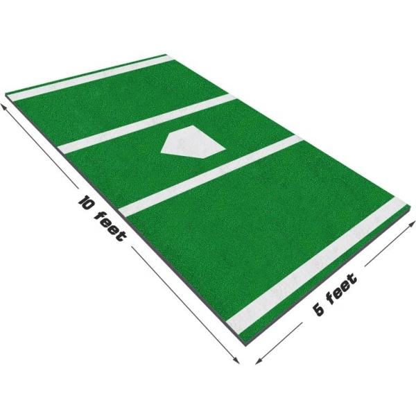 Quality Baseball Synthetic Turf Red Batting Mat 12' X 6' for Residential Hitting for sale