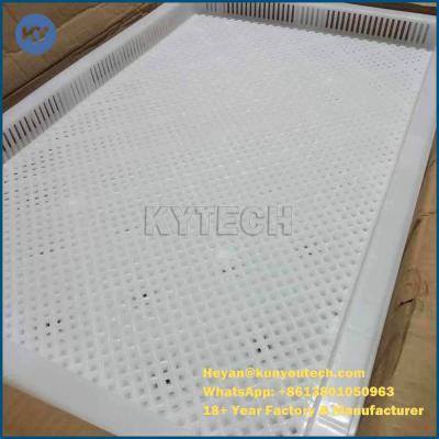 China Tableros de secado de plástico de grado alimenticio 780x480x55mm Móviles con carrito en rojo, blanco y azul para un secado eficiente en venta