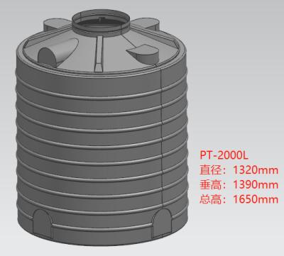 China 2000 Liter Roto formen Wasser-Behälter 528 Gallone kein Durchsickern zu verkaufen