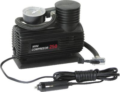China Mini Plastic Portable Electric Air Compressor For Car Tires With Black Handy for sale