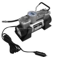 China Double Cylinder Portable Air Compressor With Handle And Plastic Box for sale
