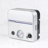 China Silver Mini Handy Vehicle Air Compressors Dc 12v With Deflating Function for sale