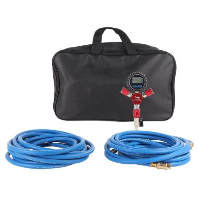 중국 타이어 공기 주입 및 배기 시스템용 디지털 게이지 4방향 에어 매니폴드 판매용