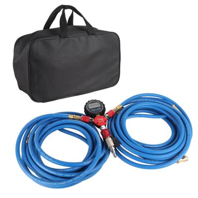 중국 타이어 공기 주입 및 배기 시스템용 디지털 게이지 4방향 에어 매니폴드 판매용