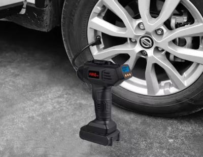 China Portable Air Compressor with 27L/min Flow Rate 12V DC Motor and 2000mAh Rechargeable Battery for Quick Tire Inflation for sale