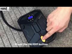 Tire Inflator Portable Air Compressor With Digital Pressure Gauge With Pressure