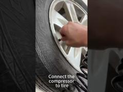 Metalen enkelcilinder luchtcompressor Krokodilclip bandenopblazer met handvat