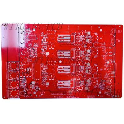 China Placa de circuito vermelha da máscara FR4 da solda tratamento da espessura OSP do cobre de 1 onça à venda
