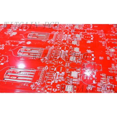 China Placa de circuito vermelha da máscara FR4 da solda tratamento da espessura OSP do cobre de 1 onça à venda