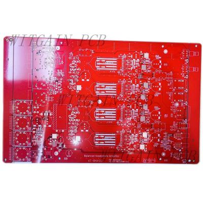 China Placa de circuito vermelha da máscara FR4 da solda tratamento da espessura OSP do cobre de 1 onça à venda