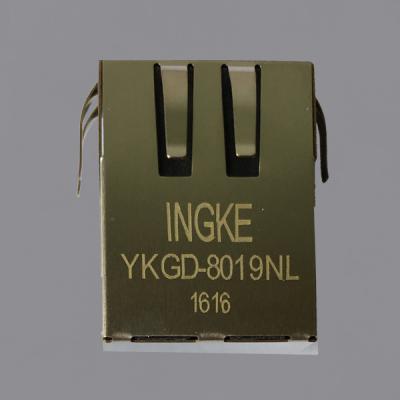 China HFJ11-1G04E-L12RL YKGD-8019NL 10/100/1000 Base-T, AutoMDIX RJ45 Modular Connectors for sale