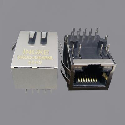 China 7499111446 YKGD-8309BNL Through Hole 10/100/1000 Base-T, AutoMDIX rj45 connector with integrated magnetics for sale