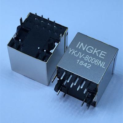 China INGKE YKJV-8006NL Direct Substitute JD2-0010NL Vertical  Vertical Through Hole 100 Base-TX RJ45 LAN with Transformer for sale