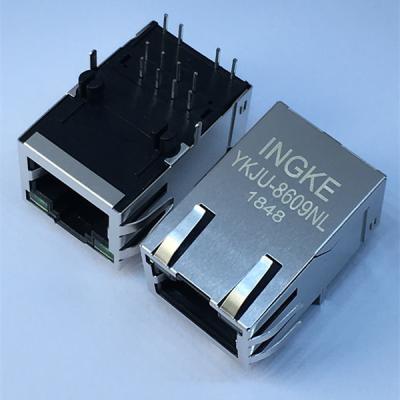 China J1012F21KNL YKJU-8609NL 1 Port Through Hole 100 Base-TX Ethernet 8P8C Connector RJ45 for sale