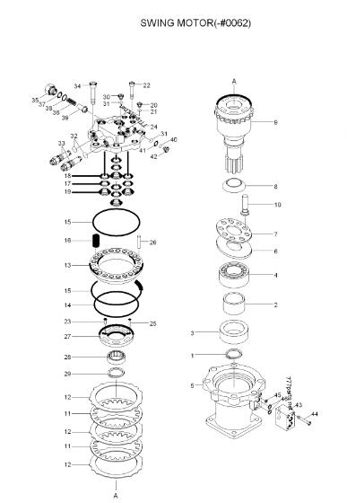 BelpartsExcavator solar290LCV Daewoo 2401-9242 S290LCV swing motor 31N8-12010 slewing motors