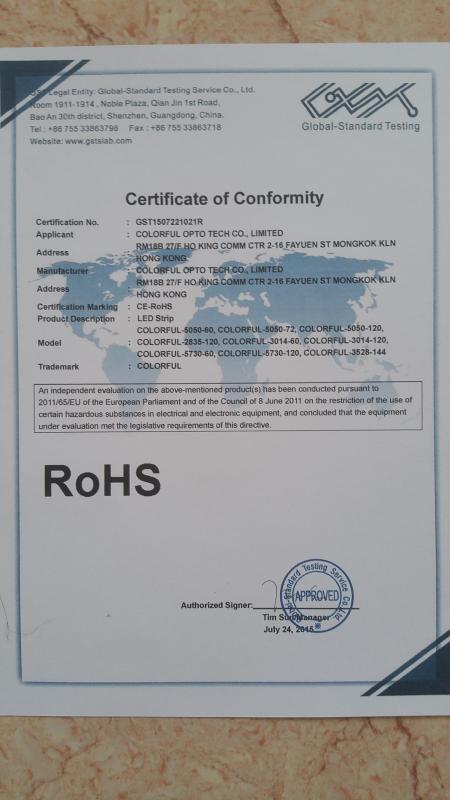 RoHS - Colorful Opto Tech Co., Ltd.