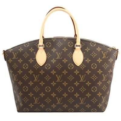 China Monogram coated canvas BoéTie MM Tote Bag M45987 Dark Coffee for sale