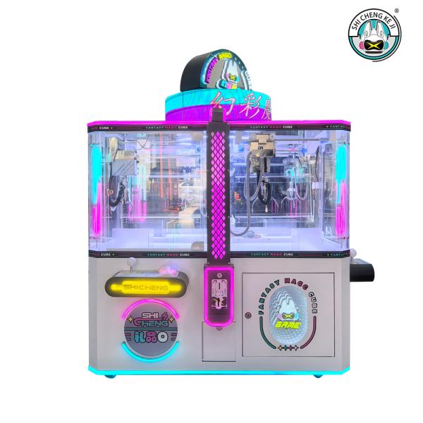 Quality Fantasy Magic Cube Coin Operated 4 Player Doll Claw Machine Gift Games Machine for sale