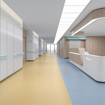 Cina 2.0mm 3,0mm Spessore Pavimento in PVC per la stanza pulita Pavimento per ioni di ossigeno negativo per l'ospedale in vendita
