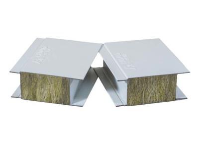 China GMP Standard Thermal Insulation Rock Wool Sandwich Panel For Fire Prevention for sale