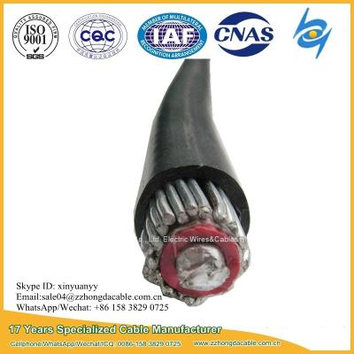 China KPLC 600/1000V S/C 10 sq mm AL PVC Insulated Single Phase Concentric Aluminum Cable for sale