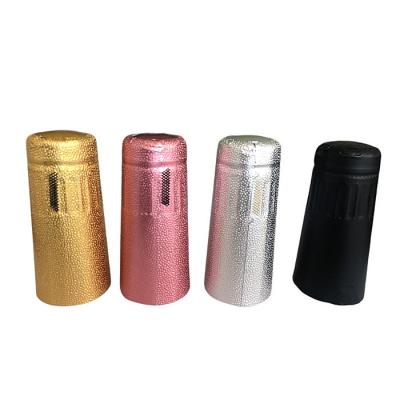 China De Fles van de glaswijn krimpt Kappen Gouden Zwart pvc hoofdlettersulessgs krimpt Te koop
