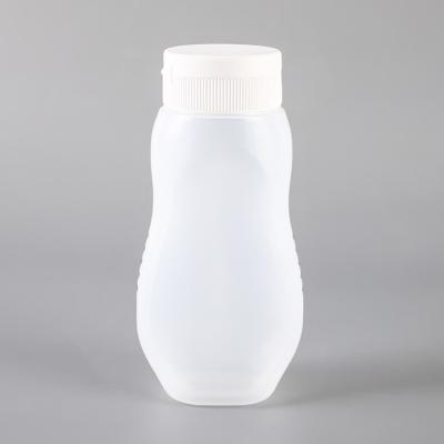 Cina bottiglie di plastica di compressione del LDPE del condimento della salsa dell'insalata 330g con Flip Top Cap in vendita