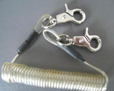 China Strong plastic spring tool coiled lanyard for tools protection good secuirty spiral elasti for sale