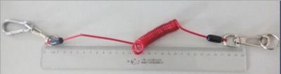 China Quick release extending red coil lanyard 1.0mm stainless steel wire cable security device for sale