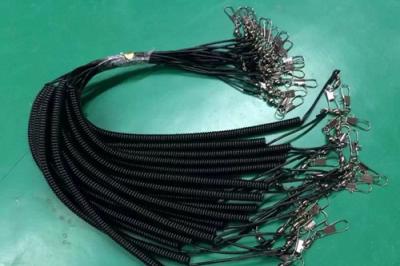 China Japan popular fishing kayaks boats 3m wire coil lanyard for rod good cheap rod leash for sale