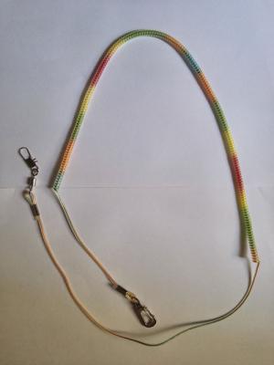 China Fly fishing accessory finishing lanyard coil spring rainbow colors hot selling to Japan for sale