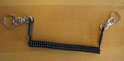 China Quick release spiral lanyard plastic coated flex coil lanyard w/hook reduces risk of loss for sale