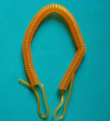 China Simple slim transparent orange plastic elastic safe string holder for fastening for sale