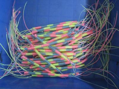 China Rainbow color slim durable plastic spring string coil cords without end just straight line for sale