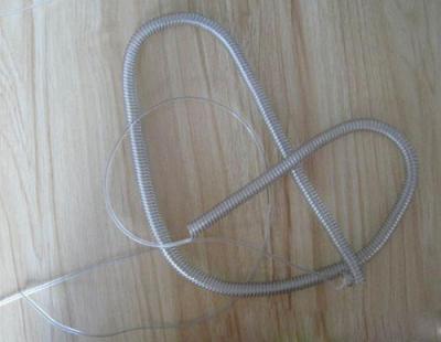 China Hot sale clear stainless steel wire inside long spring cord coil tether without accessory for sale