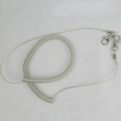 China Plastic safe holder custom requested different colors OEM made stretchable coil tethers for sale