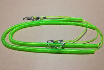 China Anti-drop fishing tackle missed rope transparent green coating steel inside tool lanyards for sale
